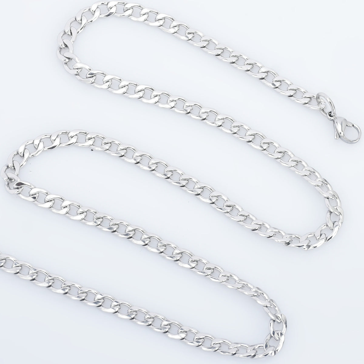 20"/24"/28" Titanium steel chain 5/6/7/8/10mm width Stainless Steel ch ...