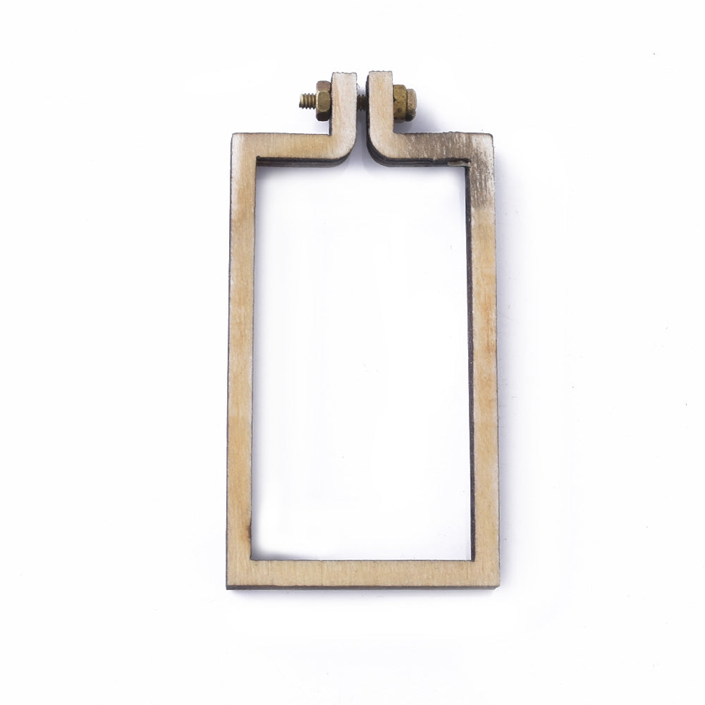 50*30mm rectangle Mini Embroidery Hoop Lasercut Frame Cross Stitch Fra ...